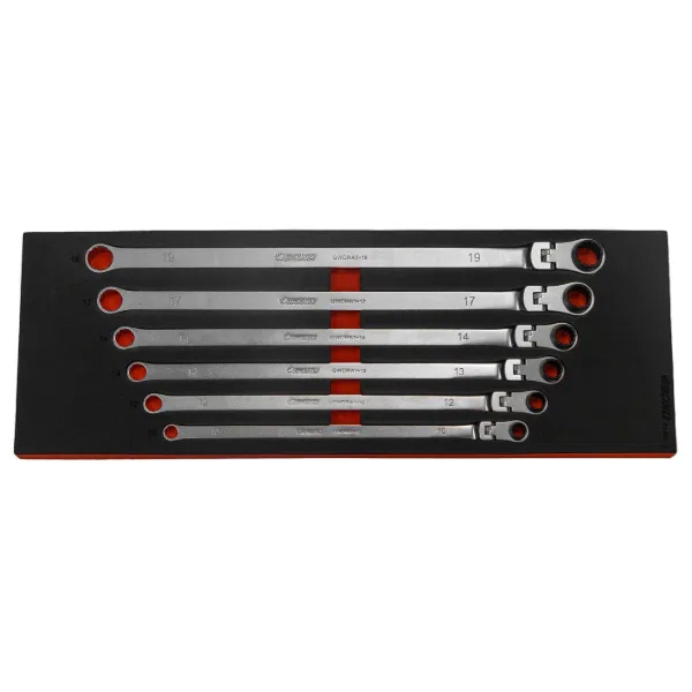 BOXO 6Pc Double Offset Extra Long Flex-Head Reversible Spanner Set ...