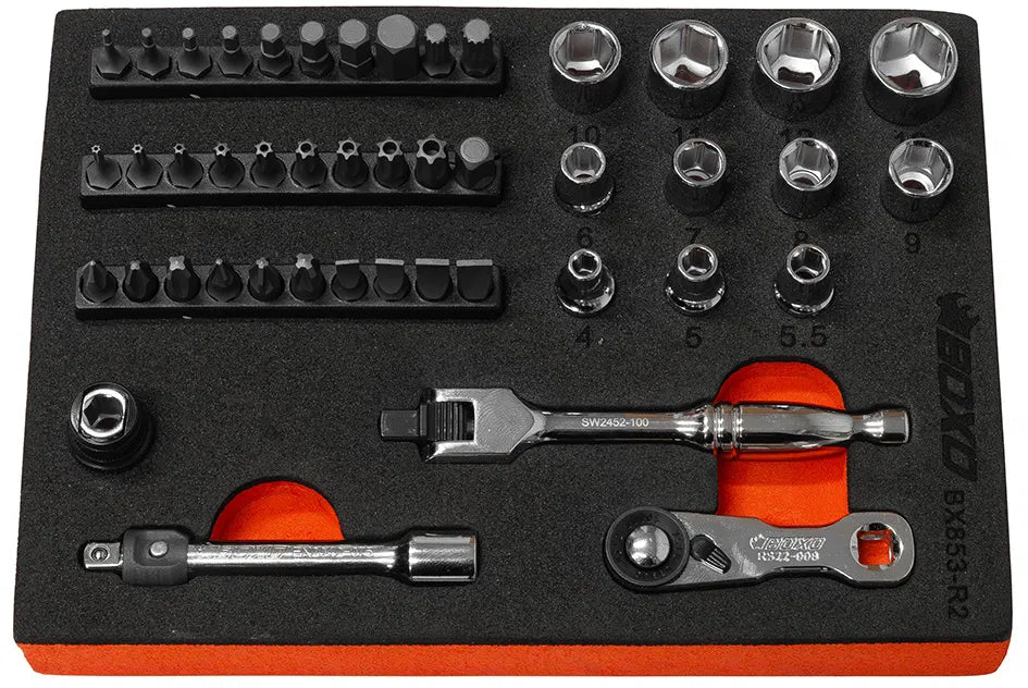 BOXO 45Pc 1/4" 6PT Socket Set – Only Tools and Boxes Ltd
